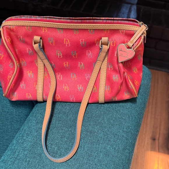 Dooney & Bourke | Bags | Y2k Dooney Bourke Red Satchel With Tan Accents ...